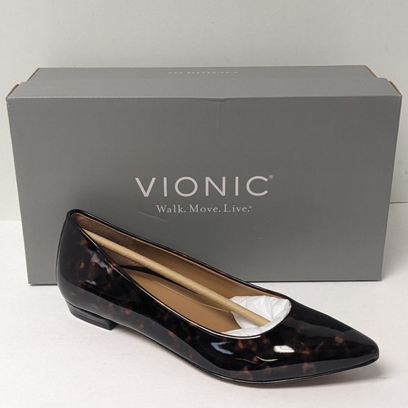 Vionic | Shoes | Vionic Quartz Lena Tort Ballet Flats Brown Womens 6 M ...
